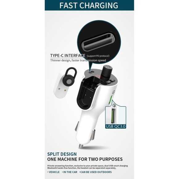 Onn | Cell Phones & Accessories | Bluetooth 5 Car Wireless Fm ...